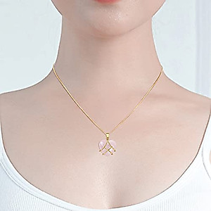 IDesign Best Friend Necklace for Women Girls Diamond Castle Rose Quartz Heart Necklace For Women Girls (2 pcs Rose Quartz necklace)