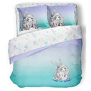 Jay Franco Disney The Little Mermaid Make A Splash 7 Piece Full Bed Set - Includes Comforter & Sheet Set - Bedding Features Ariel - Super Soft Fade Resistant Microfiber - (Official Dinsey Product)…