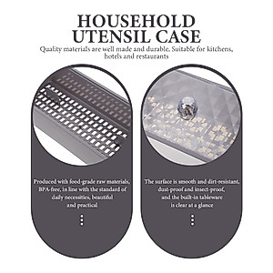 Zerodeko Chopsticks Case with Lid Chopsticks Container Cutlery Case Cutlery Holder Box Kitchen Utensils Gadgets Storage Organizers White