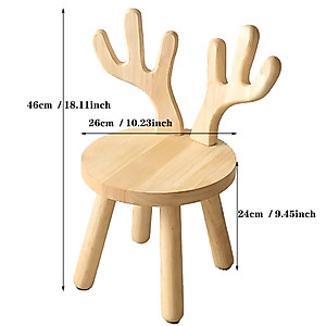 LMMYBQB Solid Wood Deer Back Chairs, Household Small Chairs, Small Benches, Dining Chairs, Low stools, Shoe Changing stools