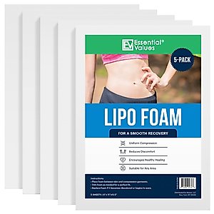 Lipo Foam Pads 5 Pack - Foam Boards For Lipo Recovery - Lipo Wraps for Stomach by Essential Values