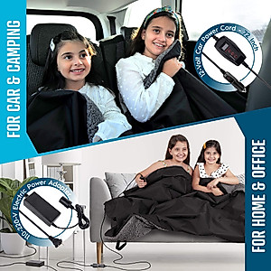 Zone Tech Sherpa Fleece Travel Blanket Grey Cozy Soft Plush Warm Fuzzy Automotive Comfortable Car Seat 59" x 43” Blanket -Great for Winter, Home, Office and Camping