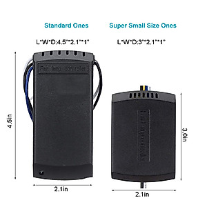 Ceiling Fan Remote Control Kit, Small Size Universal Speed, Light & Timing 3 in 1 Wireless Control, for Harbor Breeze Hunter Hampton Bay Lichler Ceiling Fans Light Remote