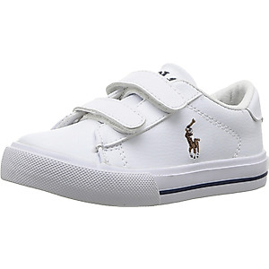 Polo Ralph Lauren Kids Easten EZ (Toddler) White Tumbled/Multi Pony Player 4 Toddler M