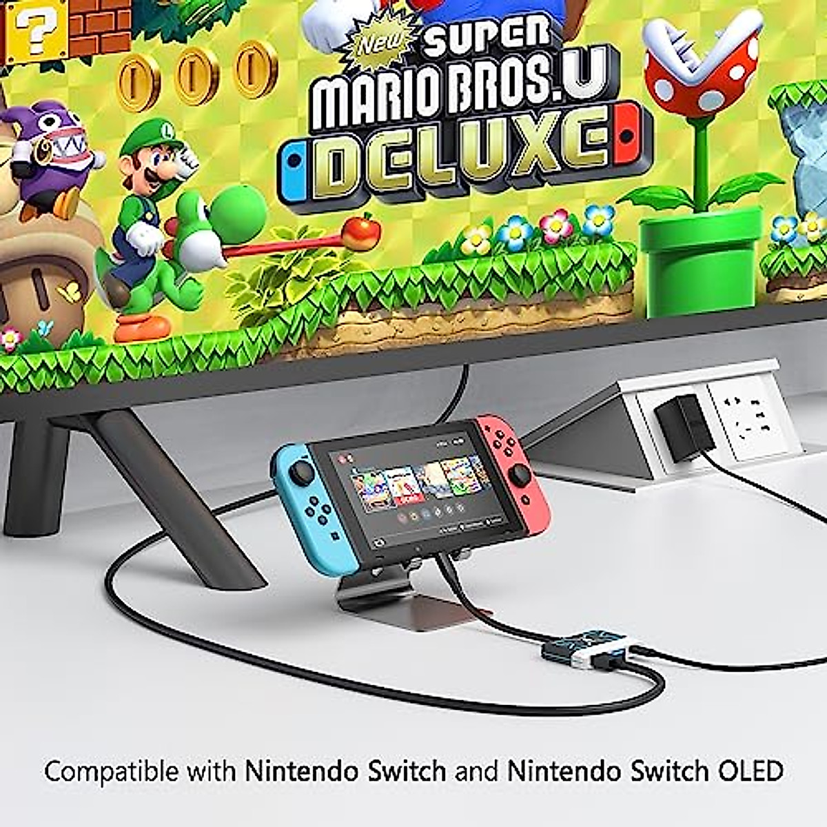 Switch Dock for Nintendo Switch OLED, 3 in 1 Switch TV Adapter with 4K HDMI, USB 3.0 Port, Type C 100W Charging, Portable Switch Docking Station Travel, for Samsung Dex S23, MacBook