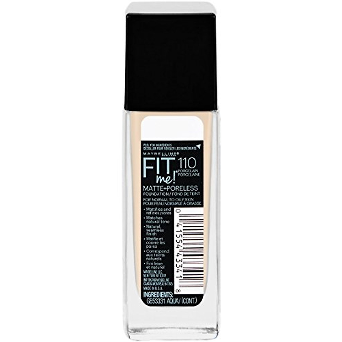 Maybelline Fit Me Matte + Poreless Liquid Foundation Makeup, Porcelain, 2 COUNT Oil-Free Foundation