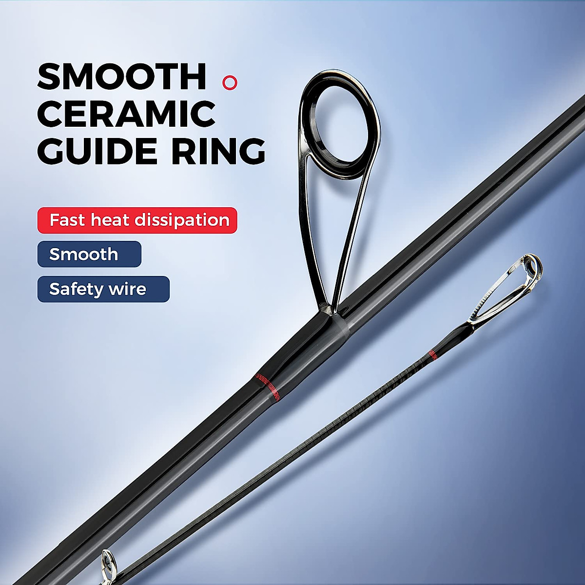 BERRYPRO Salmon & Steelhead Spinning Rod IM8 Carbon Walleye Fishing Rod (8'6''/9'/9'6''/10'/10'6'') (10'6'')