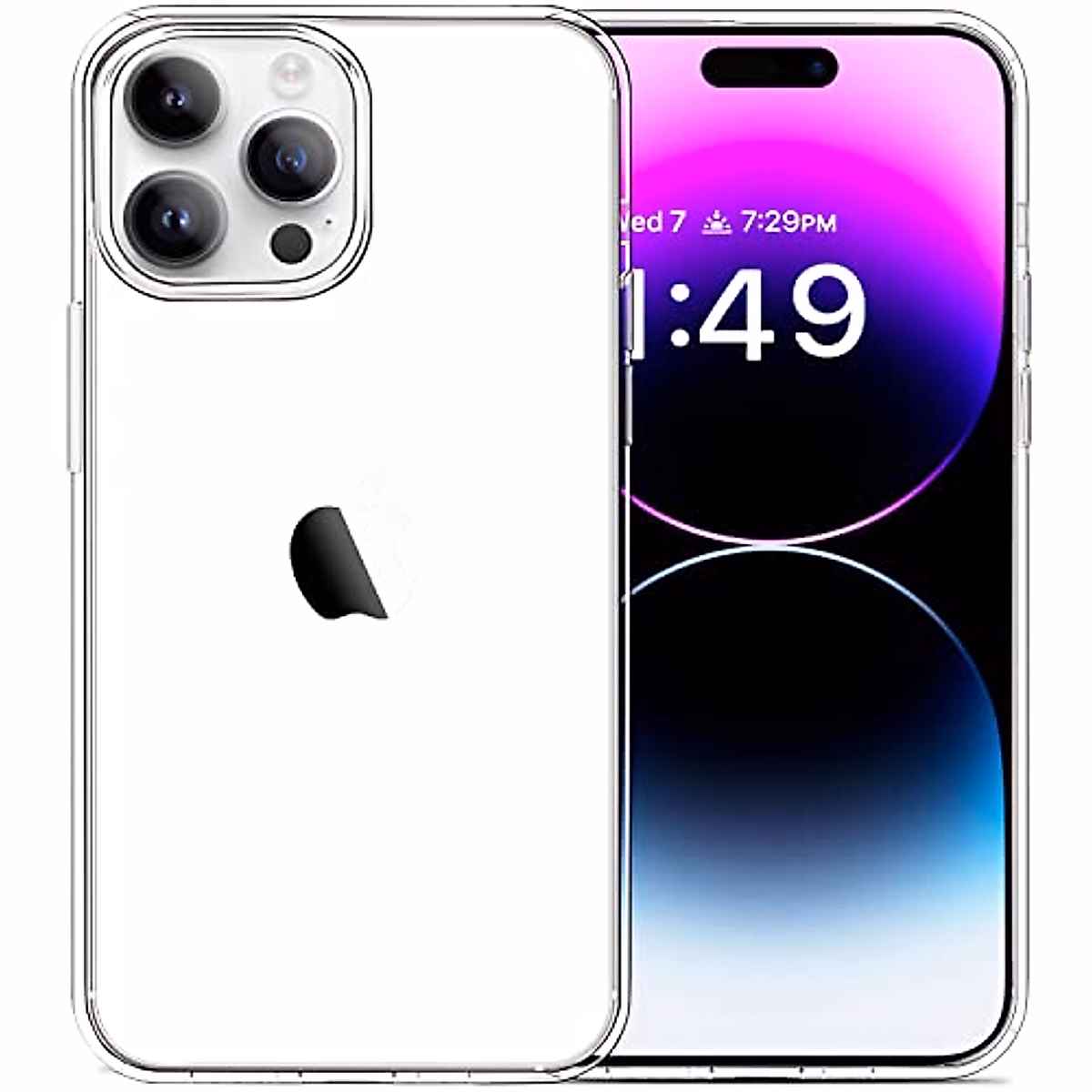 JJGoo Compatible with iPhone 14 Pro Case, Clear Soft Shockproof Protective Slim Thin Bumper Cover Transparent Phone Case