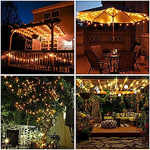 Metaku Globe Fairy Lights Battery Operated 33ft 80LED String Lights with Remote Waterproof Indoor Outdoor Hanging Decorative Christmas Lights for Home Party Patio Garden Wedding