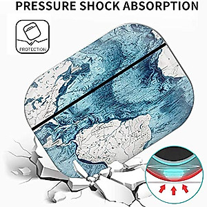 AirPods Pro Case South America Map Protective Hard AirPods Pro Case Cover Portable & Shockproof with Keychain Compatible with Apple AirPods Pro Charging Cases