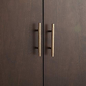 Target Marketing Systems Stacy Mid Century Modern 2-Drawer Dining Room Buffet Cabinet with Gold Tone Accents, 47.25", White/Walnut