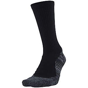 Under Armour Adult Elevated Performance Crew Socks, 3-Pairs, Black, Large