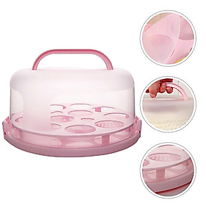 UPKOCH Clear Cake Carrier Cake Container Birthday Cake Case Cake Carrying Case Handheld Cake Case 10 Inch Cake Carrier Multi-function Cake Case Round Cake Carrier Cake Packing Holder