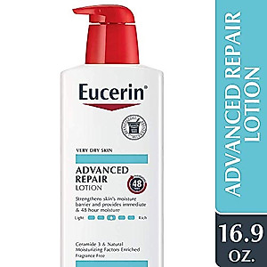 Eucerin Advanced Repair Lotion - Fragrance Free, Full Body Lotion for Very Dry Skin - 16.9 fl. oz. Pump Bottle