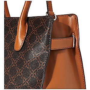 Nine West Bettina Satchel Brown Logo One Size