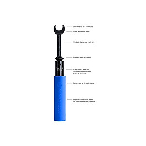 Jonard Tools TWAF-1130, Full Head Torque Wrench, 11 mm Drive Size, 30 in-lb Torque