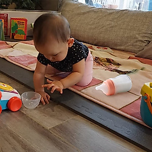 FDBTL Baby Bottle Glass Natural Anti-Colic Bottles Closer to Breastfeeding for Newborn Babies Infant 0M+ 6Oz