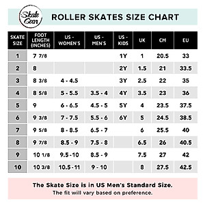 Skate Gear Extra Support Quad Roller Skates for Kids and Adults (Purple, Women's 7 / Youth 6 / Men's 6)