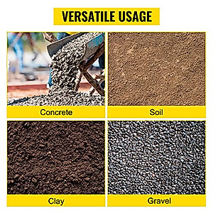 VEVOR Clay Spade Chisel Bit for Demolition Jack Hammer, Carrying Case, 17.1" x 5.3", 1-1/8", 40Cr Steel
