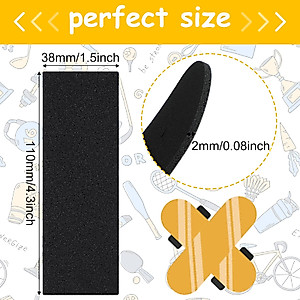 Pajean 24 pcs Black Fingerboard Foam Grip Tape 110 x 38 x 2 mm Fingerboard Deck Grip Tape Fingerboard Stickers Skateboard Foam Grip Tape for Fingerboards, Anti Slip