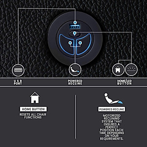 Valencia Piacenza Home Theater Seating | Premium Top Grain Nappa 9000 Leather, Power Recliner, LED Lighting (Row of 2 Loveseat, Black)