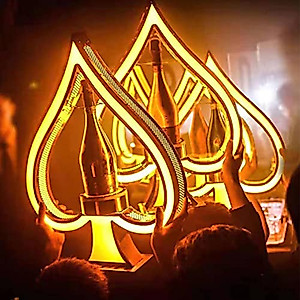 ZUMERTYH Glow Bar Wine Bottle Display 7-Color Ace of Spades Champagne Drinks Beer VIP Bottle Presenter with Remote Control for Commercial Home Bar