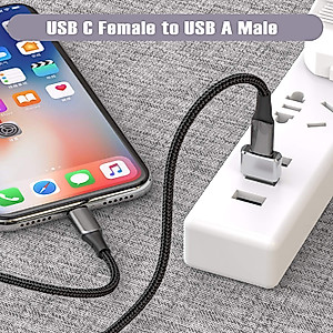 USB to USB C Adapter 2 Pack,USB C Female to A Male OTG Charger Type C Converter for Apple Watch Ultra iWatch 7 8 9,iPhone 15 Pro Max 14 13 12 11 15 Plus,AirPods,iPad Air,Samsung Galaxy S23 S22