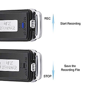 8 GB Voice Recorder,Rechargeable Mini USB Voice Recorder USB Flash Drive Voice Activated Recorder Dictaphone 15 Hours Battery Life 150 Hours File Capacity for Playback Lectures, Meetings, Interviews