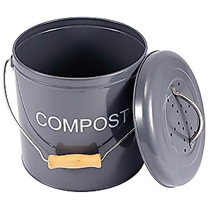 Garden Fertilizer Trash Can with Lid Trash Can - Kitchen Garden Fertilizer Barrel Deodorant Mini Bucket with Lid Storage Bin