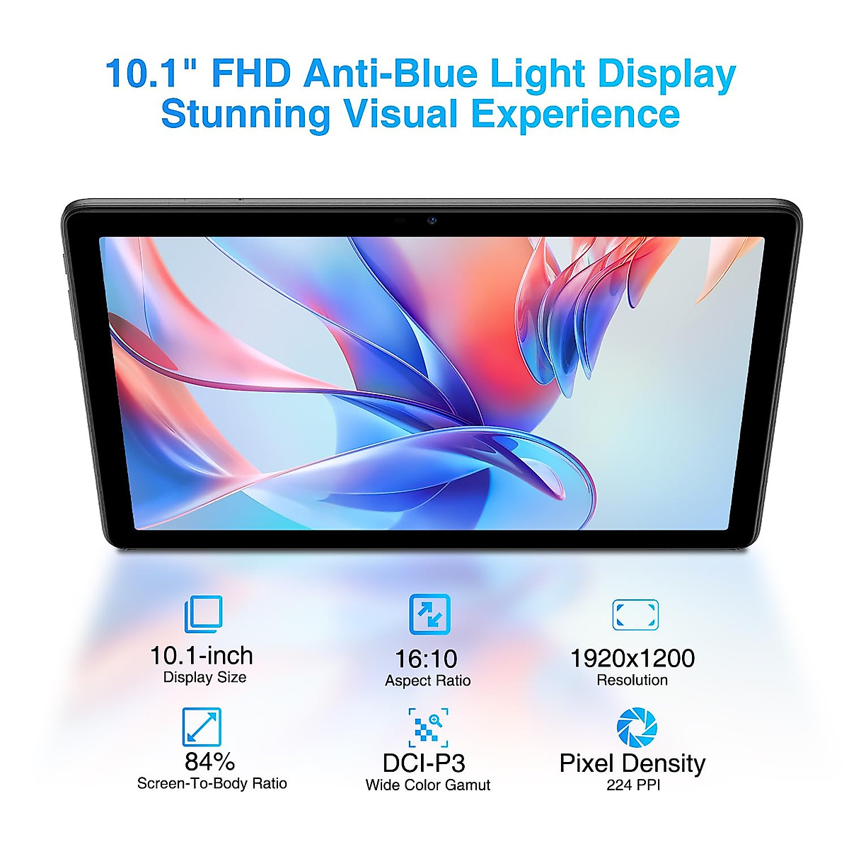 DOOGEE T10S Android 13 Tablet 10.1 incht Tablet IPS FHD Screen, 11GB RAM + 128GB ROM (Expand 1TB), TUV Low bluelight, 8MP+5MP Camera, 6600mAh Battery, Widevine L1 Android Tablet