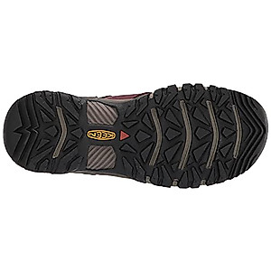 KEEN Women's Ridge Flex Low Height Waterproof Hiking Boots, Rhubarb/Brindle, 5