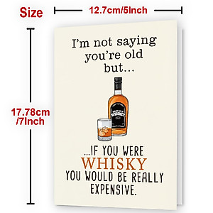 WowBefun Greeting Card, Birthday Card for Husband, Men, Boyfriend, Him, Funny Gift, Happy Birthday, Premium 400gsm Cardstock