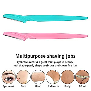 NEBURORA 20 Pcs Eyebrow Razor Trimmers for Women and Men Face Hair Removers, Portable Size