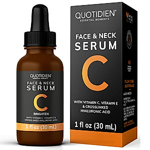 Vitamin C Serum for Face + Hyaluronic Acid + Vitamin E | Brightening | 95% Natural Ingredients | Ultra-Light, Non-greasy & Super Loved | Serum Vitamina C para la cara