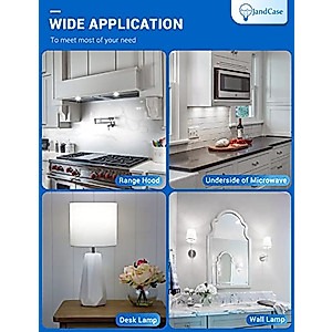 JandCase Microwave Light Bulbs Under Hood, Ceramic E17 LED Bulbs 40 Watt Equivalent, Daylight White 6000K Appliance Bulbs for Refrigerator,Microwave, Oven, Stove Hood, Non-Dimmable, 2Pack