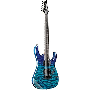 Ibanez GRG 6 String Solid-Body Electric Guitar, Right, Blue Gradation, Full (GRG120QASPBGD)