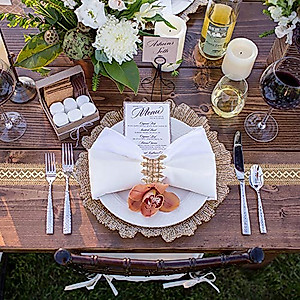 VGOODALL 7 Pack Jute Ribbons, Rustic Ribbons Lace Craft Ribbon Net Burlap Fabric for DIY Sewing Craft Gifts Wrapping Party Holiday and Rustic Wedding Decoration (Total Length: 14 Meters)