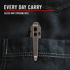 COAST Founder's Collection LX522 ORIGIN, TANTO Blade, Gentleman's EDC Folding Pocketknife, Flip Tab, Frame Lock, Pocket Clip, Stainless-Steel, Black Blade & Brown Handle