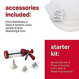 Nesco FD-61WHCK Snackmaster Encore Food Dehydrator with Jerky Gun Kit for Great Snacks and Jerky, 6 Trays, Gray