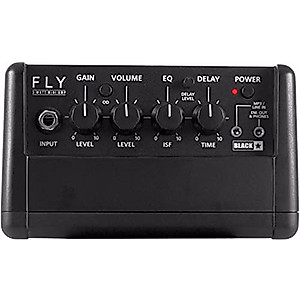 Blackstar Fly 3 Stereo Pack Bundle with Extension Cabinet, Power Supply, and Black Woven Right Angle Instrument Cable (10-Feet) (2 Items)