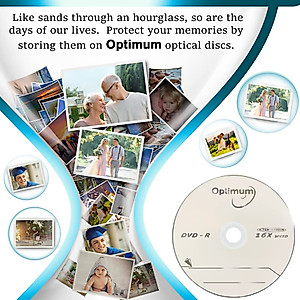 OPTIMUM DVD-R Blank Discs 4.7GB 16X Recordable Disc Branded Logo - 100 Disc (no Container)
