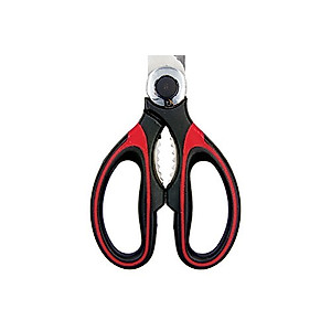 Kitchen Shears, Chef Scissors, Poultry Shears, Meat Shears, Kitchen Scissors with Premium Stainless Steel Blades & Sure-Grip Ergonomic Handles (Red 2-Pack)