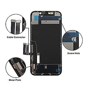 LL TRADER Screen Replacement for iPhone 11 LCD Display 6.1'' Touch Screen 3D Touch Digitizer Assembly (for Model A2111, A2223, A2221) with Repair Tool Kits