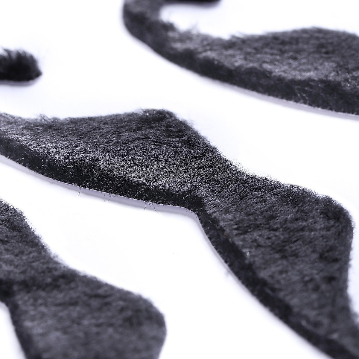 Whaline 5 Inch Large Self Adhesive Fake Mustaches Novelty Black Mustache for Masquerade Costume Party (6 Pieces)