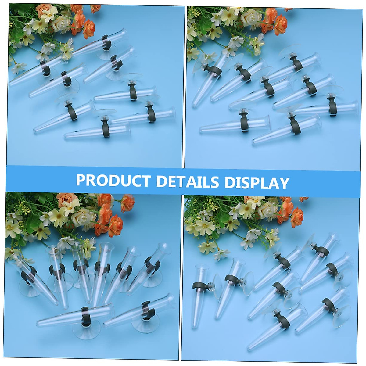 VILLFUL 16Pcs Floral Water Tubes for Fresh Arrangements Transparent Vials for Fresh Keeping and Plant Decoration