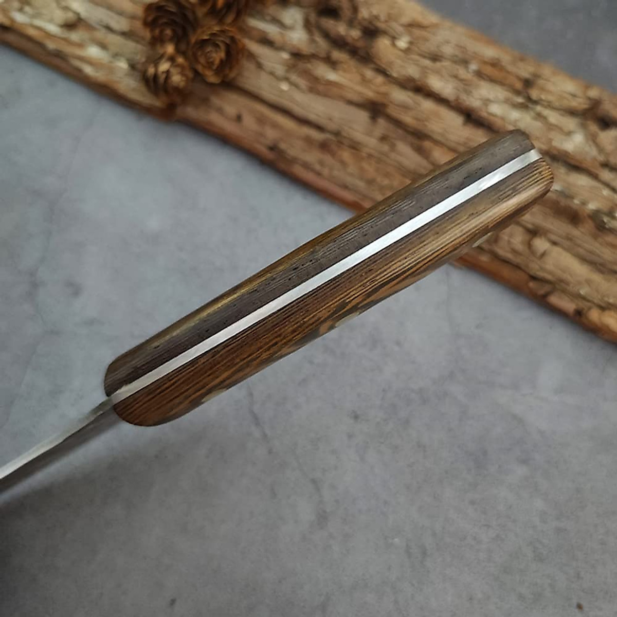 NA 7.5'' Hand Forged Meat Cleaver Stainless Steel Chef Knife Butcher Knives Chopper for Kitchen, Restaurant or Camping