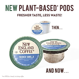 New England Coffee French Vanilla Medium Roast Single Serve Pods, 12ct Box (Pack of 1)