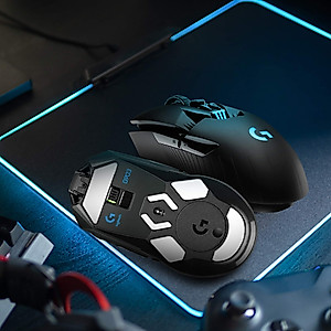 HYPERSLIDES 2Sets Rounded Curved Edges Mouse Feet, Skates, Pads for Logitech G903 Lightspeed, G903 Hero Gaming Mouse Feet Replacement (0.8mm, Smooth Glide, Pure White PTFE) Pro Performance Upgrade