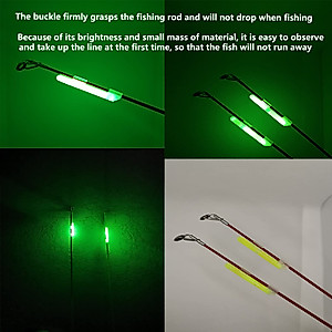 linguang100PCS Ocean Sun Fishing Glow Sticks Rod Tip， Fishing Polo Glow Sticks ，Fishing Light Sticks Glow Tips for Fishing Poles， Fishing Rod Glow Sticks Light Sticks (#L:2.7-3.2mm 100pcs)