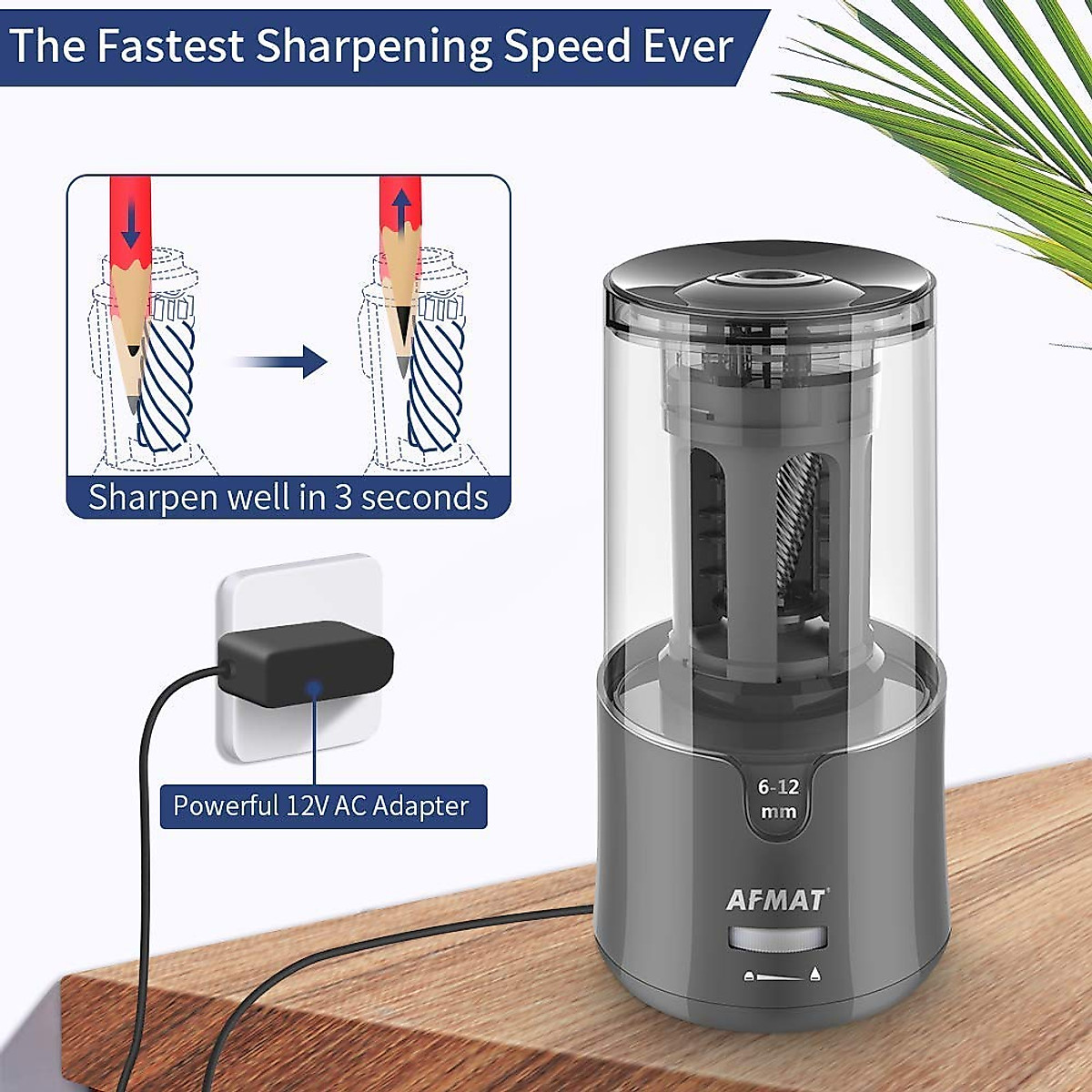 AFMAT Electric Pencil Sharpener Plug in